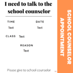 Editable School Counselor Pass School Counseling - Made By Teachers