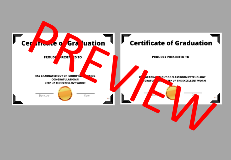 Graduation Certificates for Counselor, Social Worker Teens Theme - Made ...