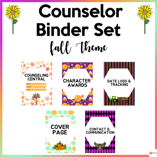Counselor Central Binder Set Fall, Winter, Spring Theme Bundle | Made ...