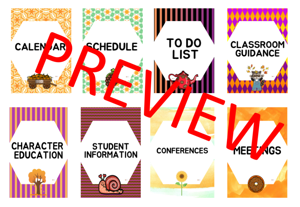 Counselor Central Binder Set Fall Theme | Made By Teachers