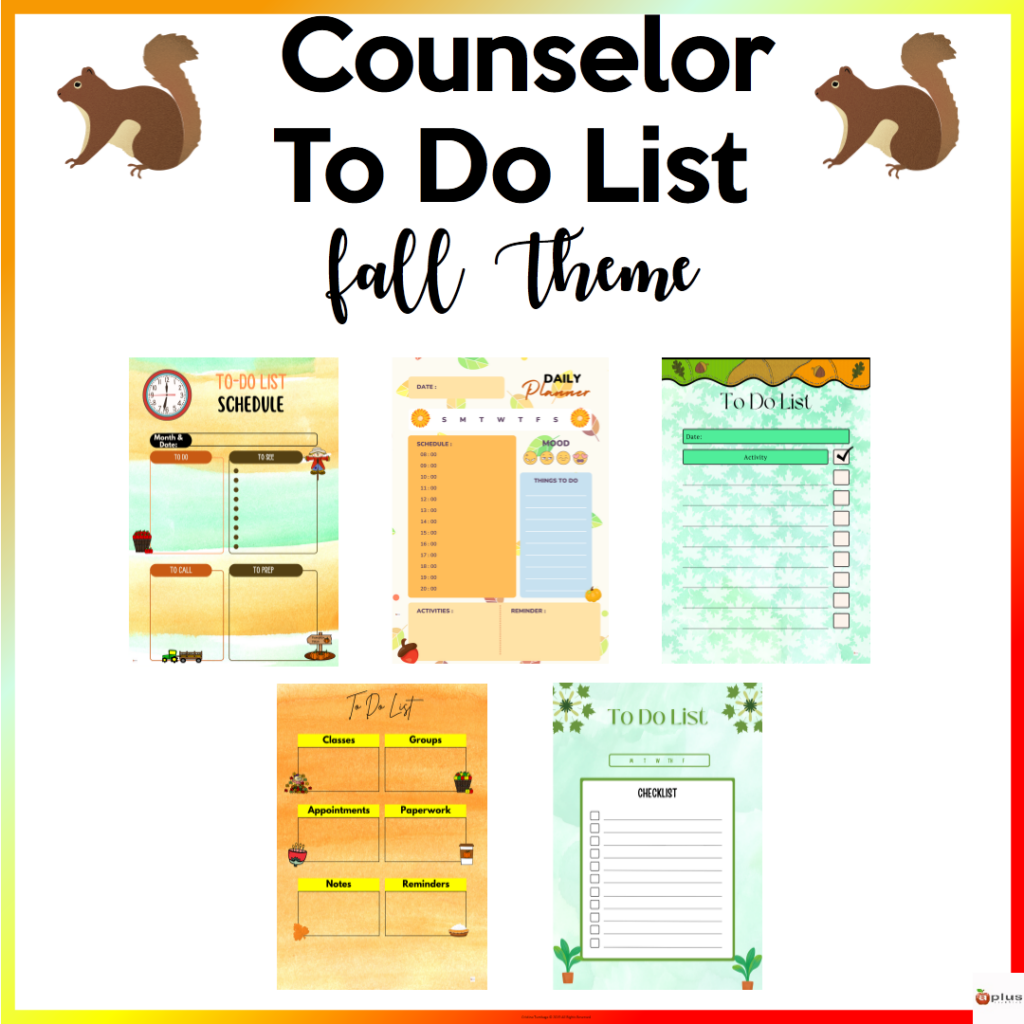 Counselor Central Binder Set, Door Signs, and Ta Da List Fall Theme ...