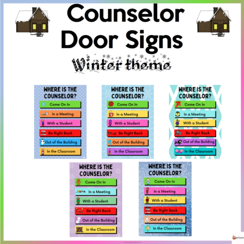 Where is the Counselor Door Sign Fall, Winter, Spring Theme Bundle ...