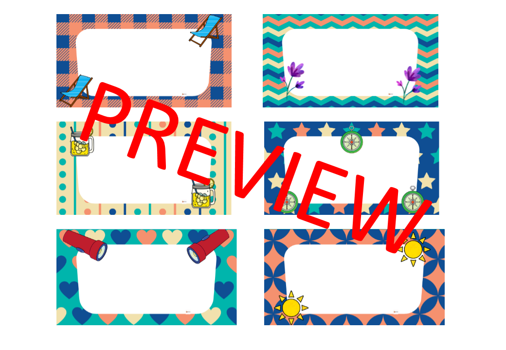 Editable Desk Name Tags Summer Theme - Made By Teachers