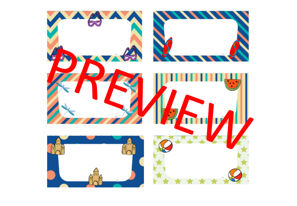 Editable Desk Name Tags Summer Theme - Made By Teachers