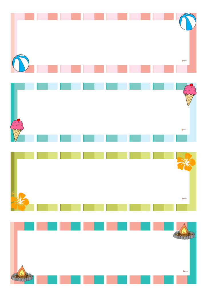 Editable Tote Tray Labels Summer Theme - Made By Teachers