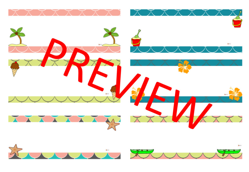 Editable Drawer Cart Labels Summer Theme - Made By Teachers