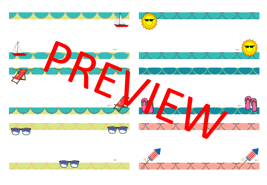 Editable Drawer Cart Labels Summer Theme - Made By Teachers