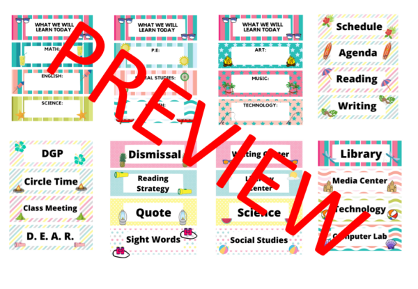 Schedule Card Labels and Daily Agenda Reminders Classroom Display ...