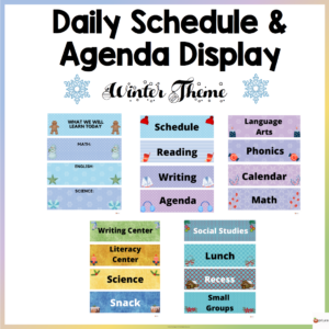 Schedule Card Labels and Daily Agenda Reminders Classroom Display ...