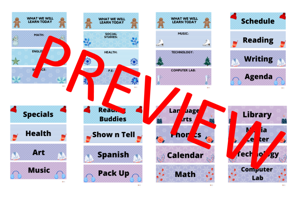 Schedule Card Labels and Daily Agenda Reminders Classroom Display ...