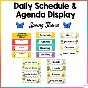 Schedule Card Labels and Daily Agenda Reminders Classroom Display ...