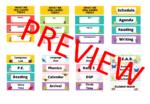 Schedule Card Labels and Daily Agenda Reminders Classroom Display ...