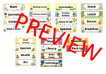 Schedule Card Labels and Daily Agenda Reminders Classroom Display ...