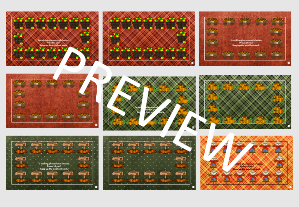 Editable Behavior Punch Cards Fall Theme - Made By Teachers