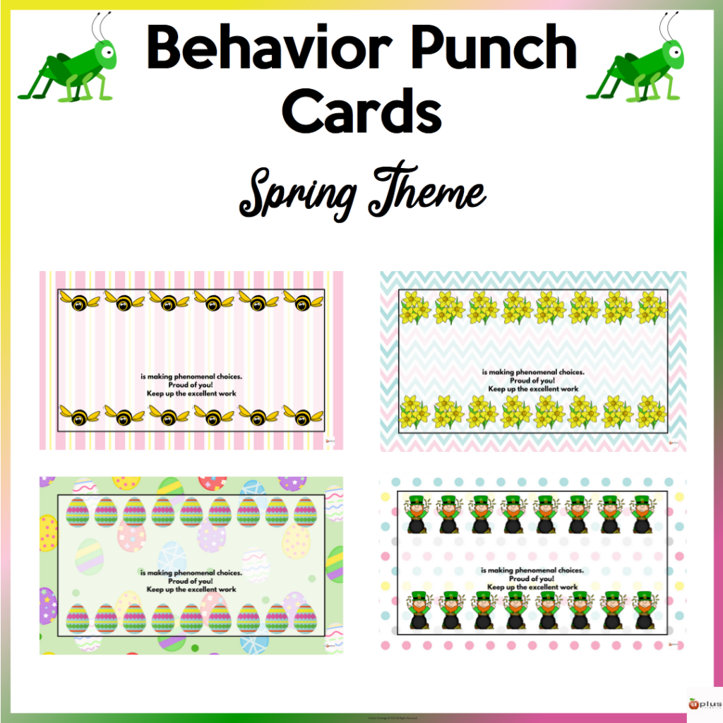 Editable Punch Cards Spring Theme - Made By Teachers