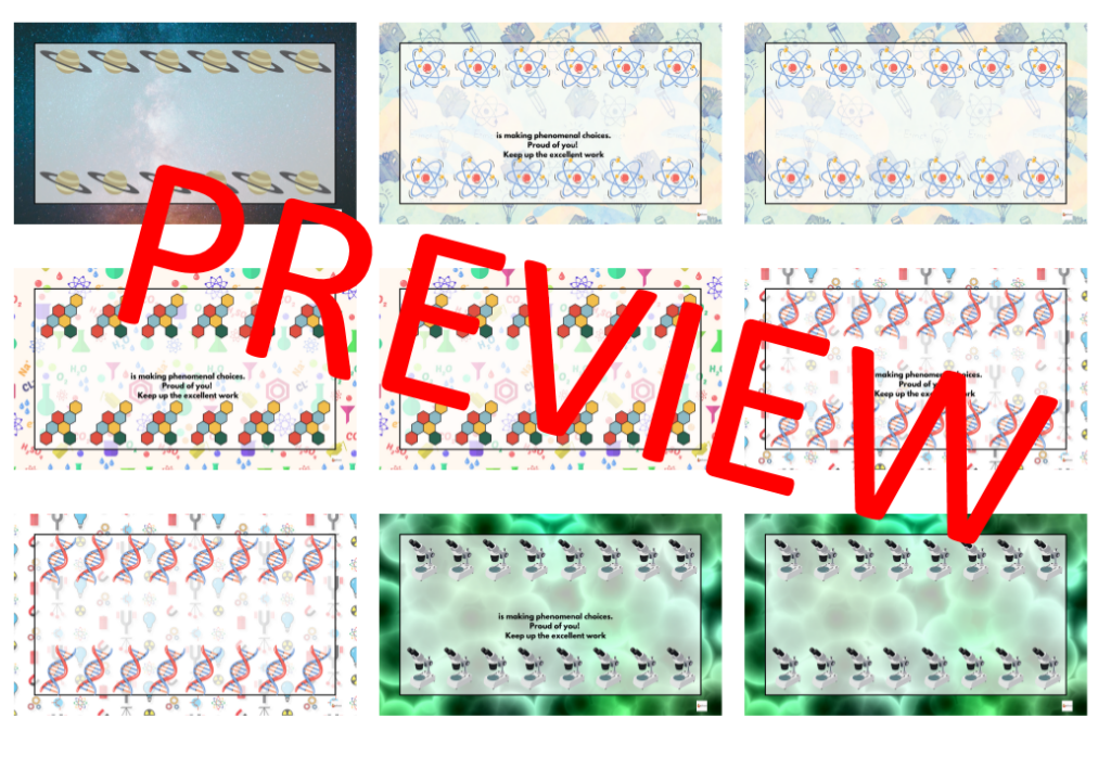 Editable Behavior Punch Cards Science Theme | Made By Teachers