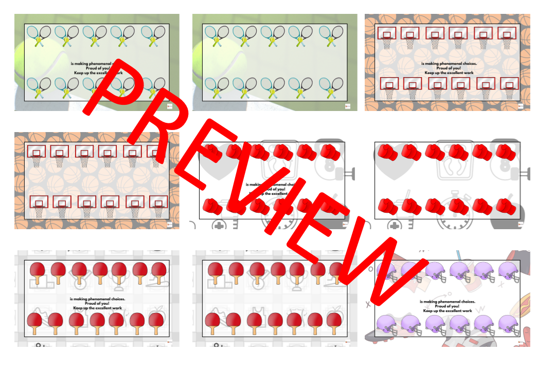 Editable Behavior Punch Cards Sports Theme - Made By Teachers