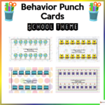 Editable Behavior Punch Cards School Theme - Made By Teachers