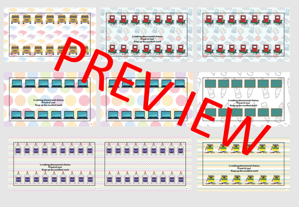 Editable Behavior Punch Cards School Theme | Made By Teachers