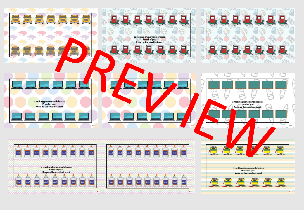 Editable Behavior Punch Cards School Theme | Made By Teachers