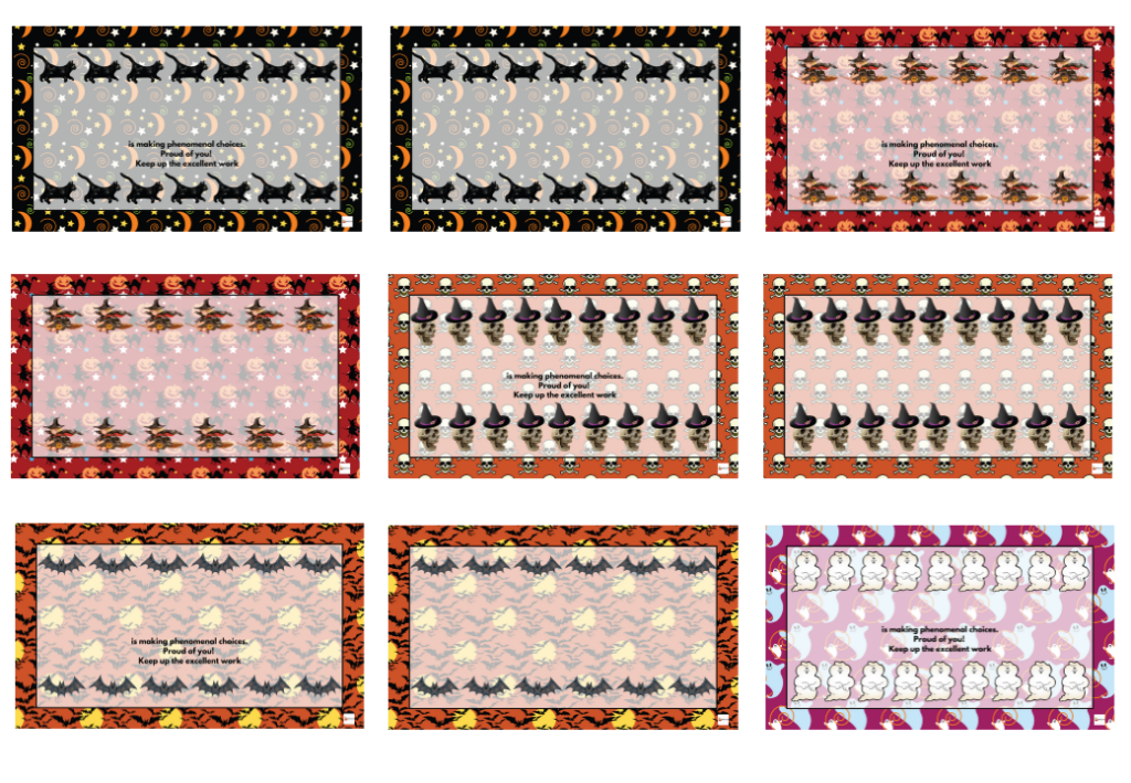 Editable Behavior Punch Cards Halloween Theme - Made By Teachers