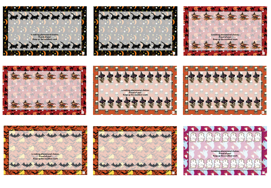 Editable Behavior Punch Cards Halloween Theme - Made By Teachers