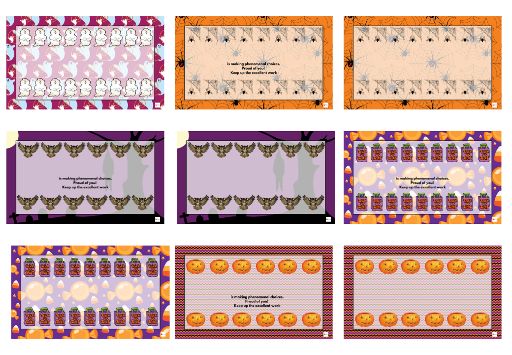 Editable Behavior Punch Cards Halloween Theme - Made By Teachers