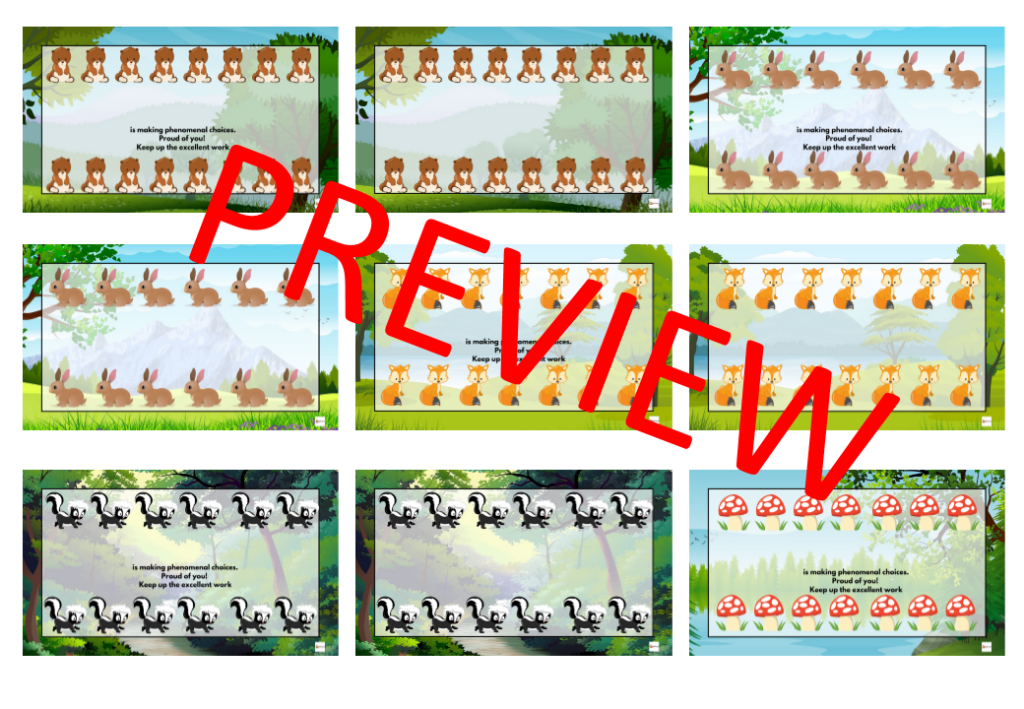 Editable Behavior Punch Cards Woodland Theme - Made By Teachers