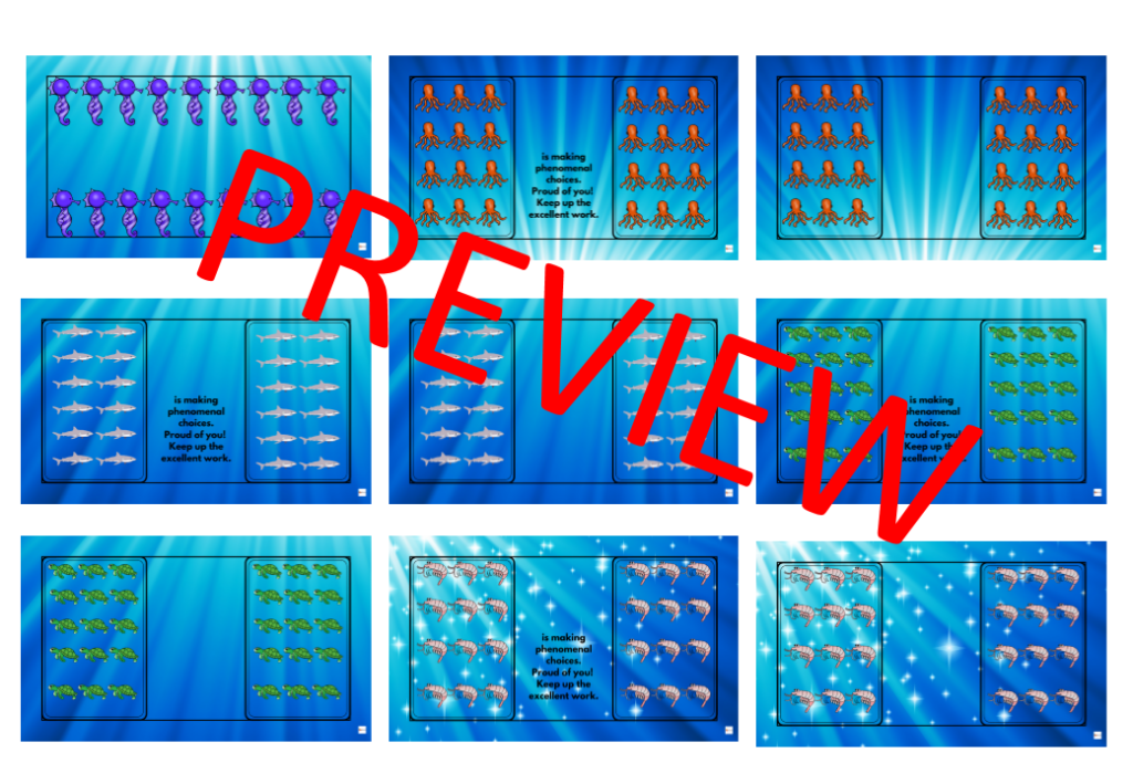 Editable Behavior Punch Cards Ocean Theme - Made By Teachers