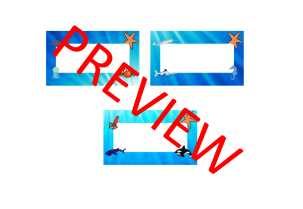 Editable Desk Name Tags Ocean Theme - Made By Teachers