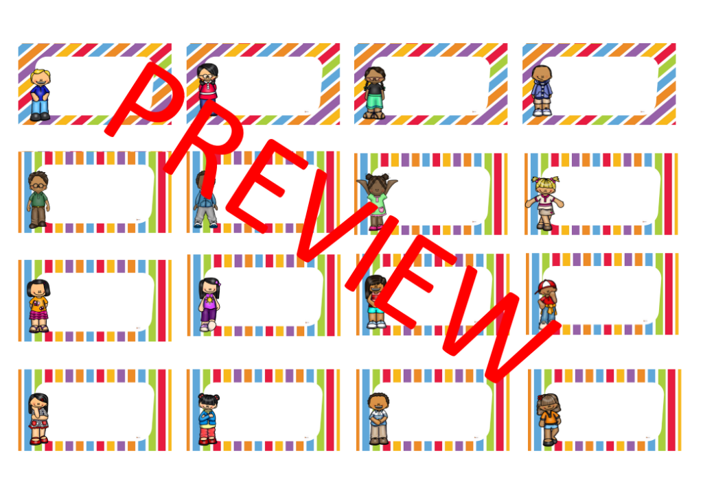 Editable Desk Name Tags Kids Edition - Made By Teachers