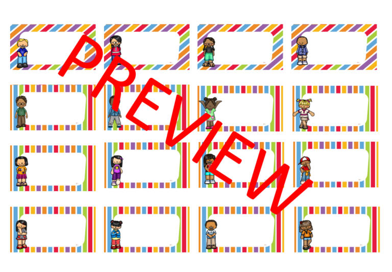 Editable Desk Name Tags Kids Edition - Made By Teachers