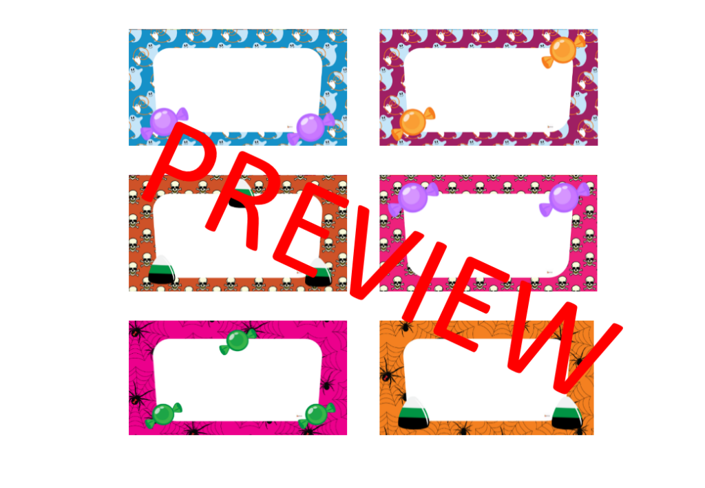 Editable Desk Name Tags Halloween Theme - Made By Teachers