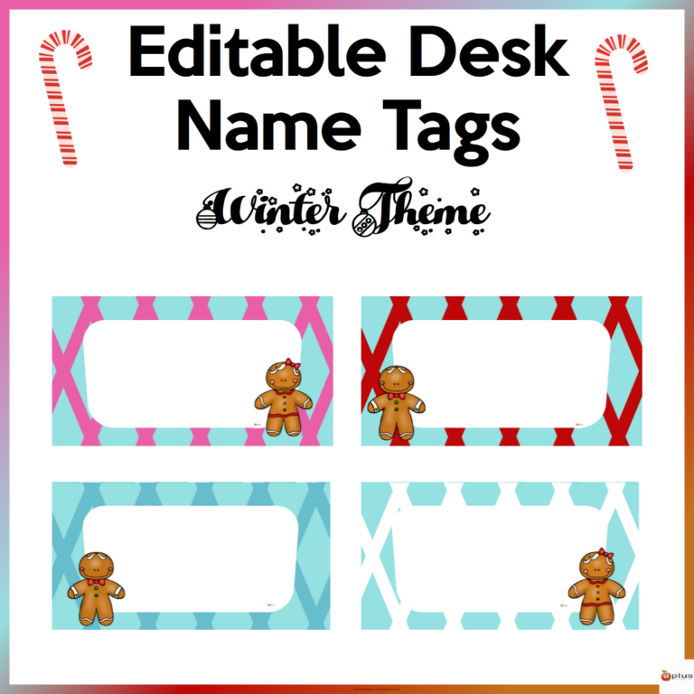 Editable Name Tags, Labels, Daily Agenda Reminders Winter Theme Bundle ...