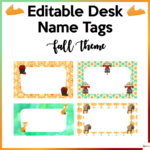 Editable Desk Name Tags Fall Theme | Made By Teachers