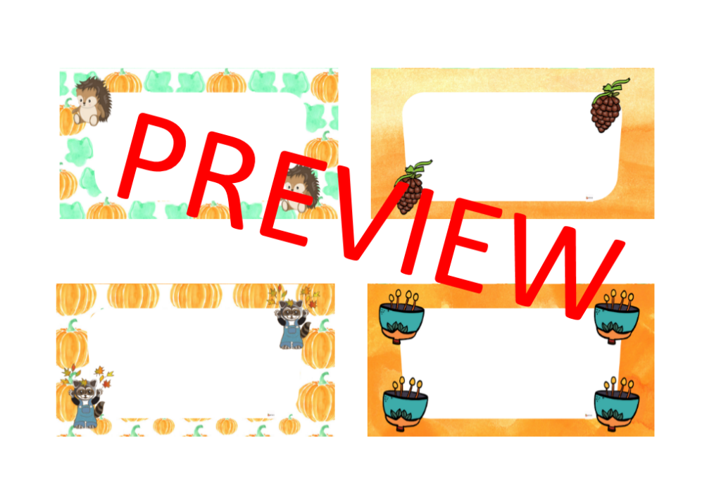 Editable Desk Name Tags Fall Theme | Made By Teachers