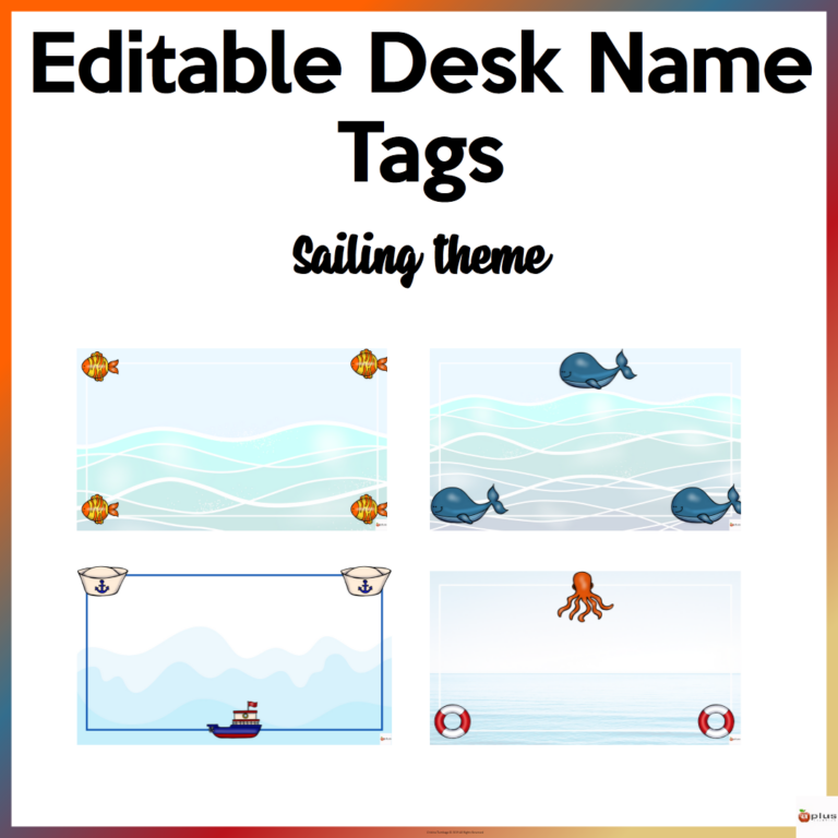 Editable Name Tags and Labels Sailing Theme Bundle | Made By Teachers