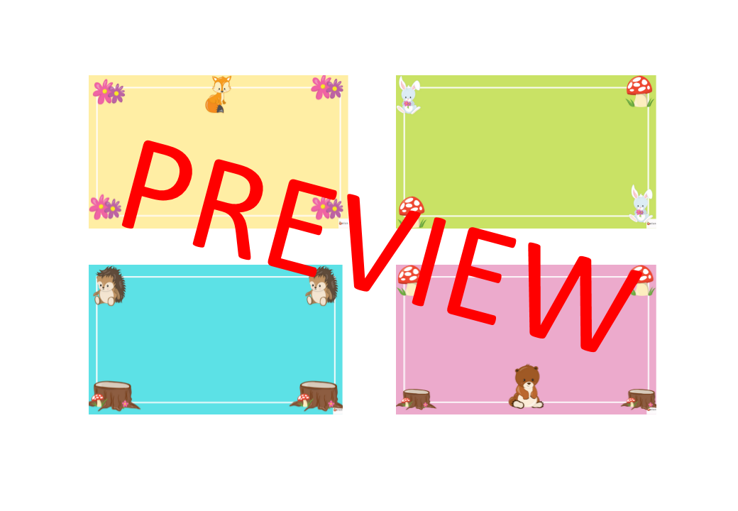 Editable Desk Name Tags Woodland Theme | Made By Teachers