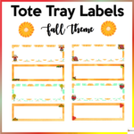 Editable Tote Tray Labels Fall Theme - Made By Teachers
