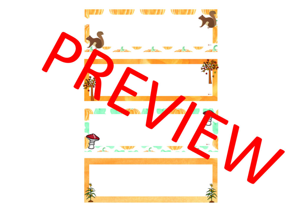 Editable Tote Tray Labels Fall Theme | Made By Teachers