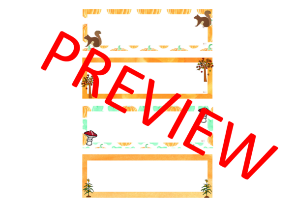 Editable Tote Tray Labels Fall Theme - Made By Teachers