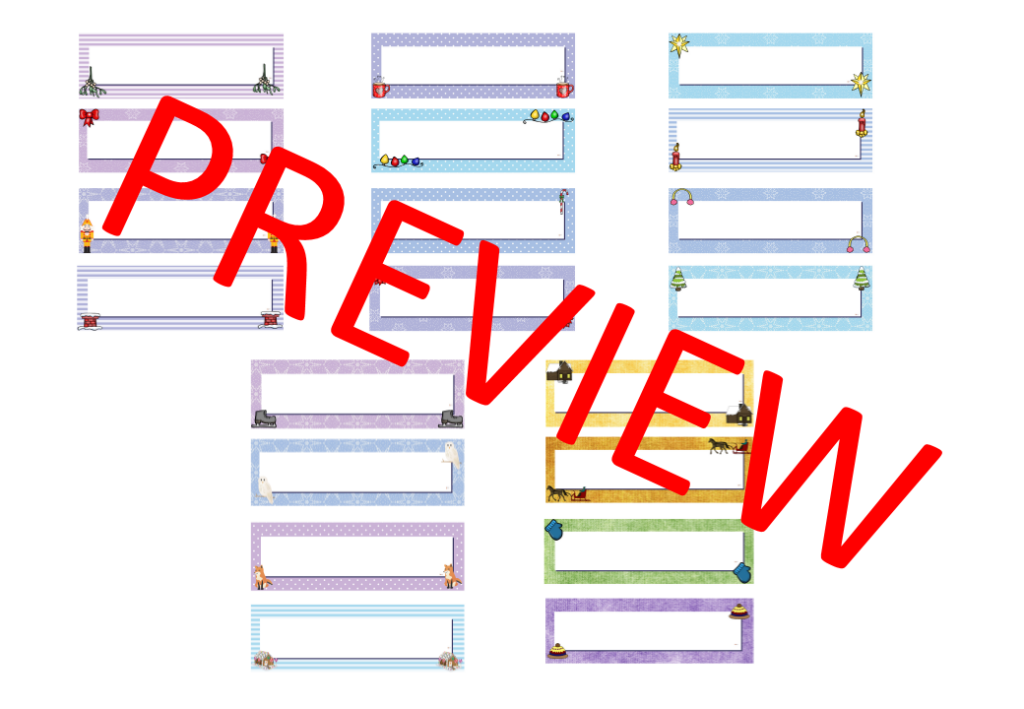 Editable Tote Tray Labels Winter Theme - Made By Teachers