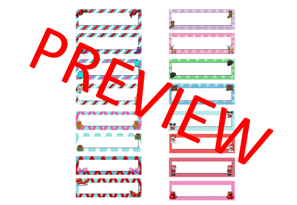 Editable Tote Tray Labels Winter Theme - Made By Teachers