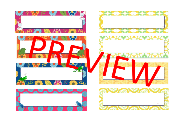 Editable Tote Tray Labels Spring Theme - Made By Teachers