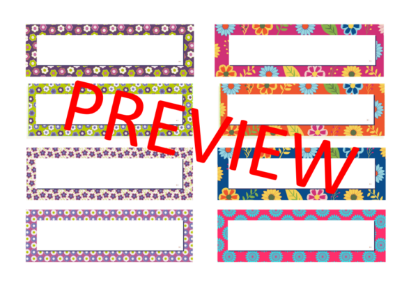 Editable Tote Tray Labels Spring Theme - Made By Teachers