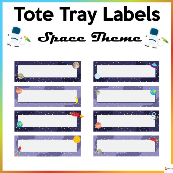 Editable Name Tags, Labels, and Agenda Display Reminders Space Theme ...