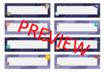 Editable Tote Tray Labels Space Theme - Made By Teachers