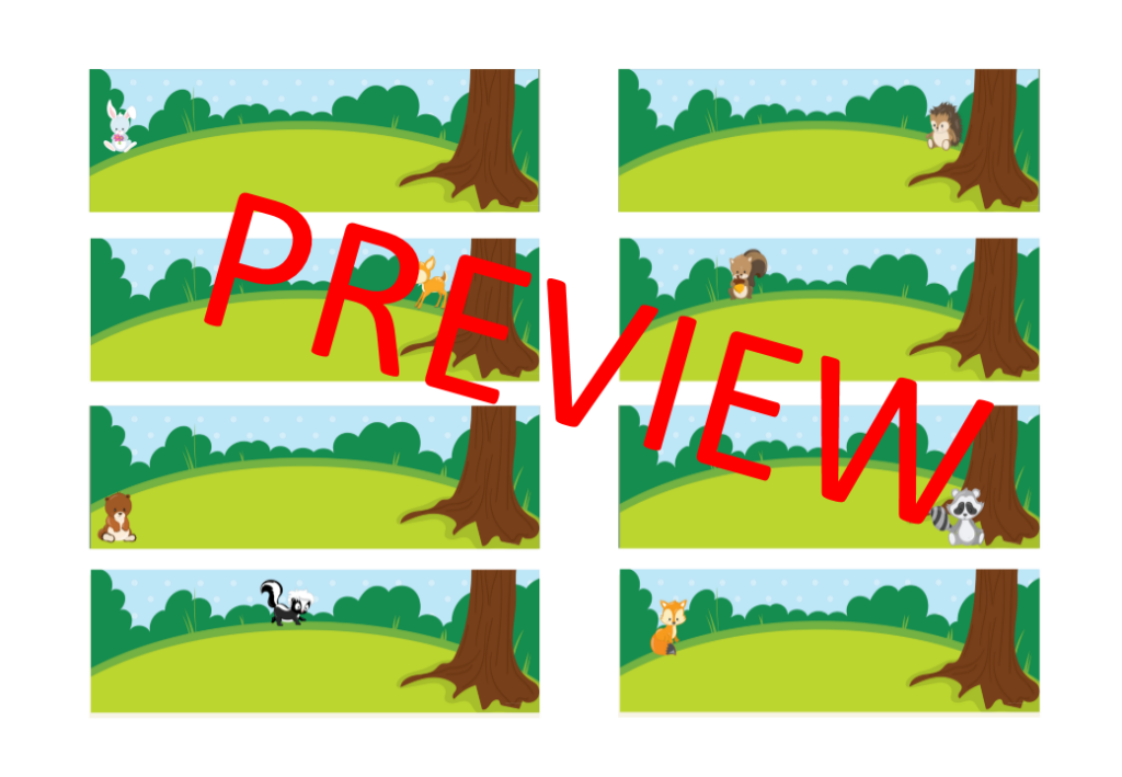 Editable Tote Tray Labels Woodland Theme - Made By Teachers