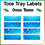 Editable Tote Tray Labels Ocean Theme | Made By Teachers