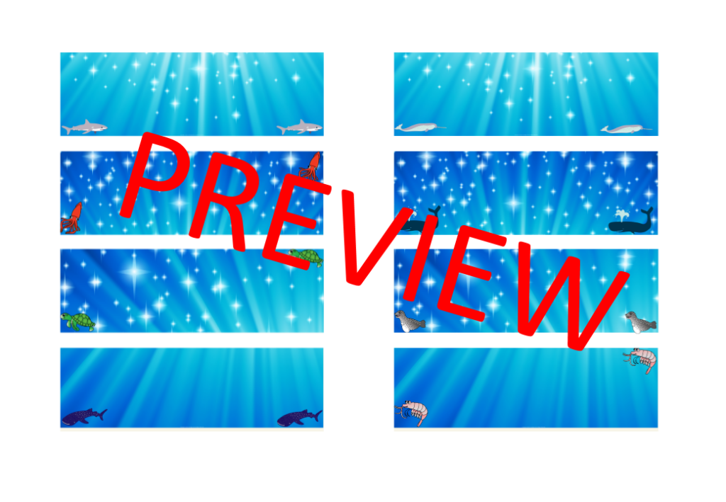 Editable Tote Tray Labels Ocean Theme - Made By Teachers